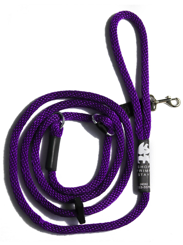 Heather's Hero's Sidekick Purple Regular 3/8" Leash - Fetch Pet Boutique