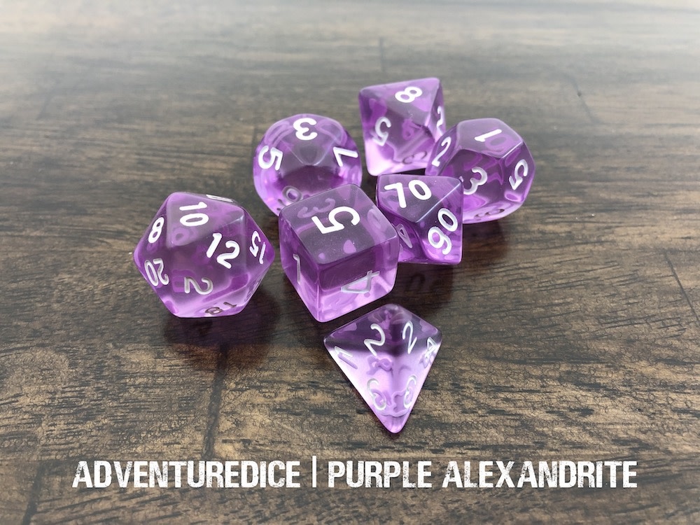 Purple Alexandrite - RPG Dice Set - Rain City Games