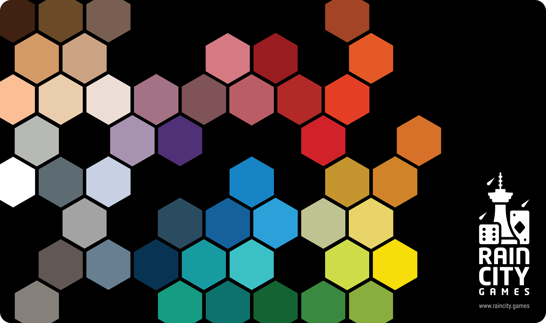 Playmat - Rain City Games - Rainbow Hex - Rain City Games