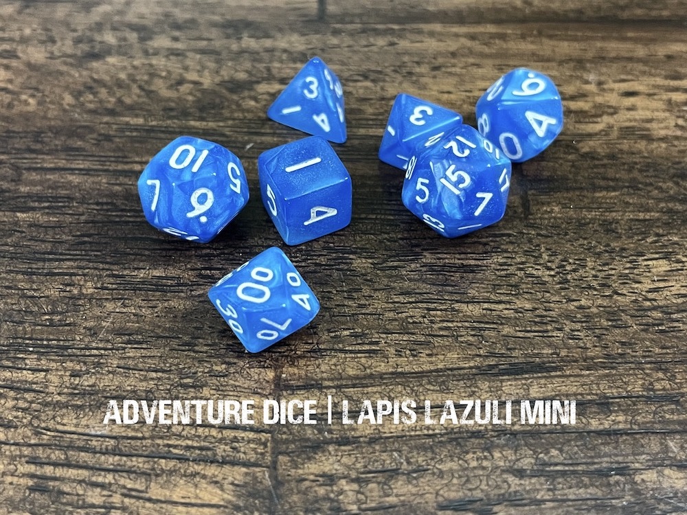 Adventure Dice Mini RPG Set - Lapis Lazuli - Rain City Games