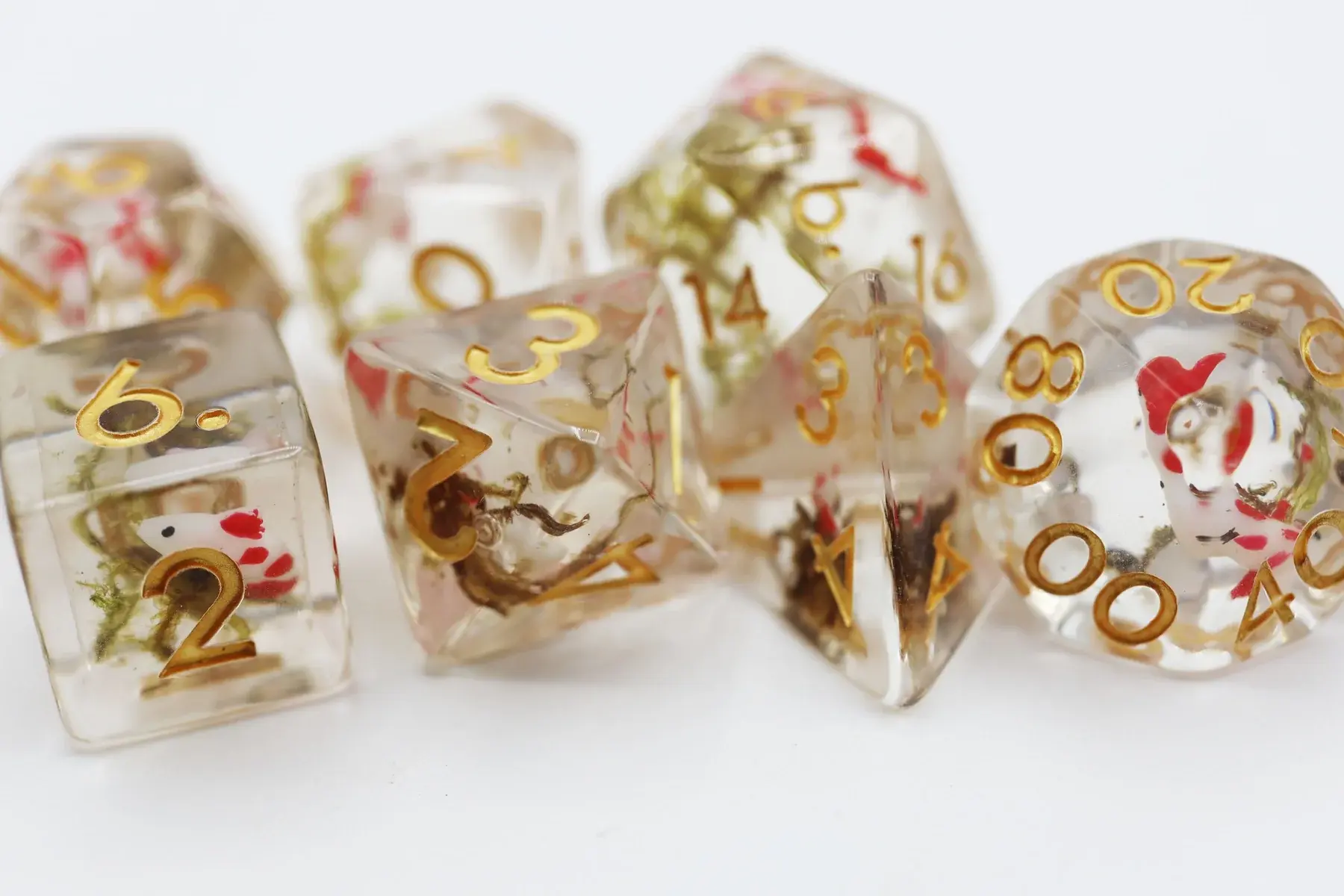 Red Koi Fish RPG Dice Set - Rain City Games