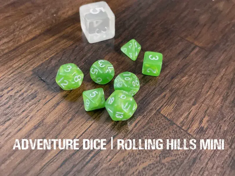 Adventure Dice Mini RPG Set - Rolling Hills - Rain City Games