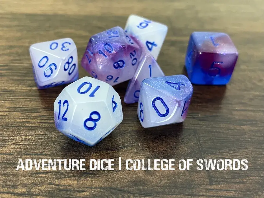 College of Swords - RPG Dice Set - Rain City Games