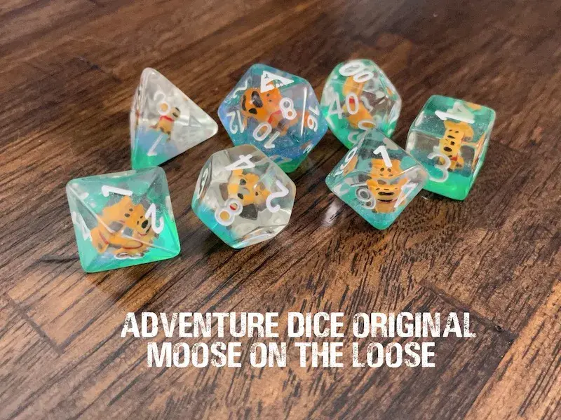 Adventure Dice RPG Set - Moose on the Loose - Rain City Games