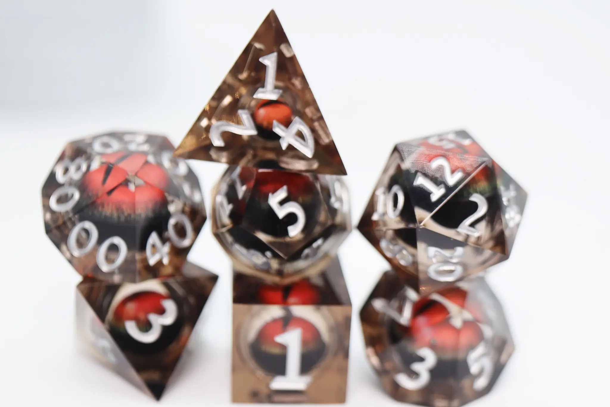 Sharp Edge Moving Eye RPG Dice Set - Nightvision - Rain City Games