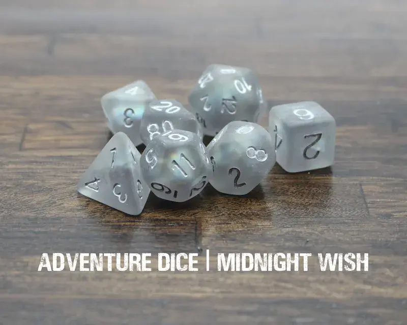Adventure Dice RPG Set - Midnight Wish - Rain City Games