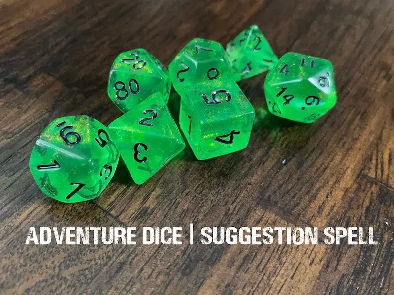 Adventure Dice RPG Set - Suggestion Spell - Rain City Games