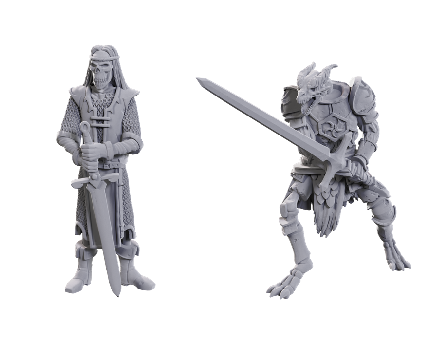 D&D Unpainted Minis - 50th Anniversary Skeleton Knights - Rain City Games