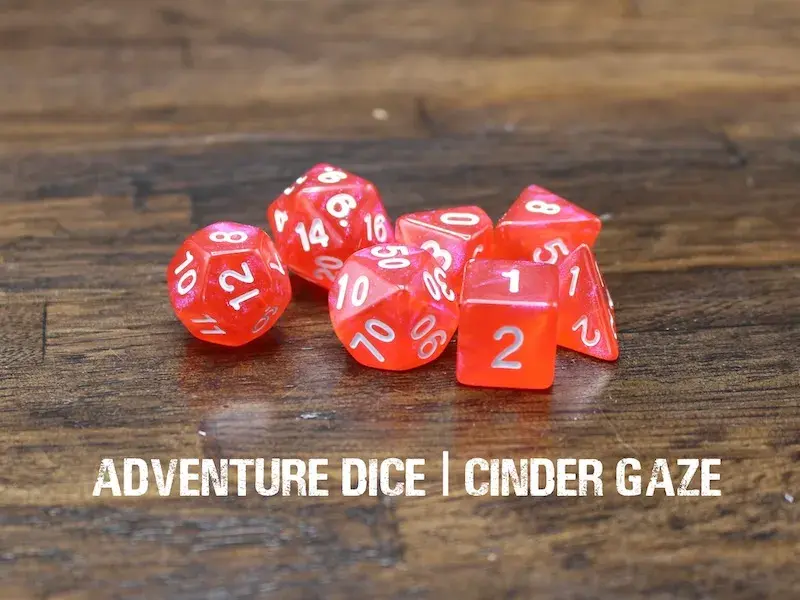 Adventure Dice RPG Set - Cinder Gaze - Rain City Games