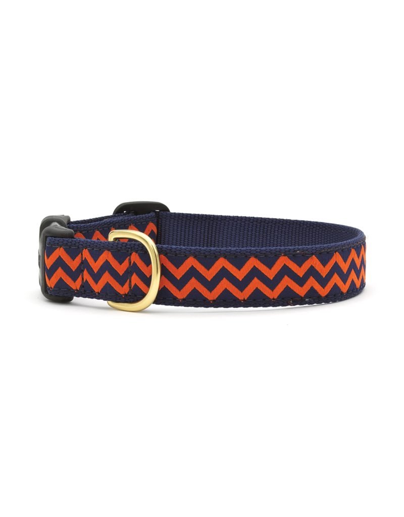 Chevron Navy Orange Plus