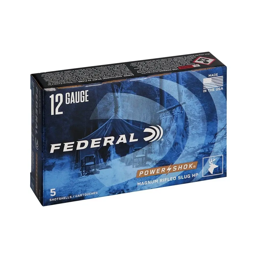 Federal Power-Shok Rifled Slug Ammo - 12 Gauge, 547 Grain, 3 in, 1600 ...