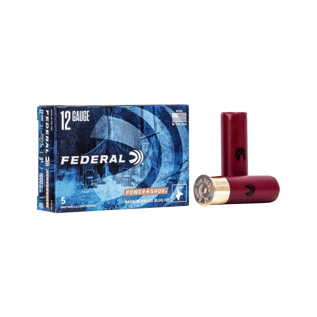 Federal Power-Shok Rifled Slug Ammo - 12 Gauge, 547 Grain, 3 in, 1600 ...
