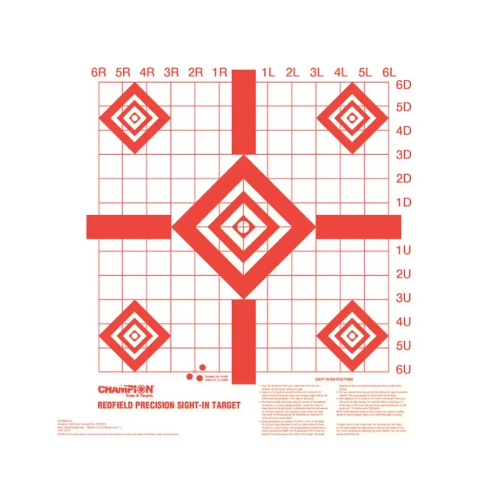 Champion 100 Pack Redfield Sight-In Targets - Ramakko's Source For ...