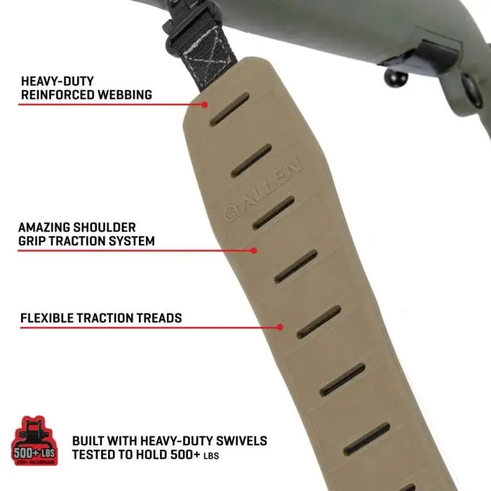 The Allen Company KLNG Traction Rifle Sling, Molded Rubber, FDE ...
