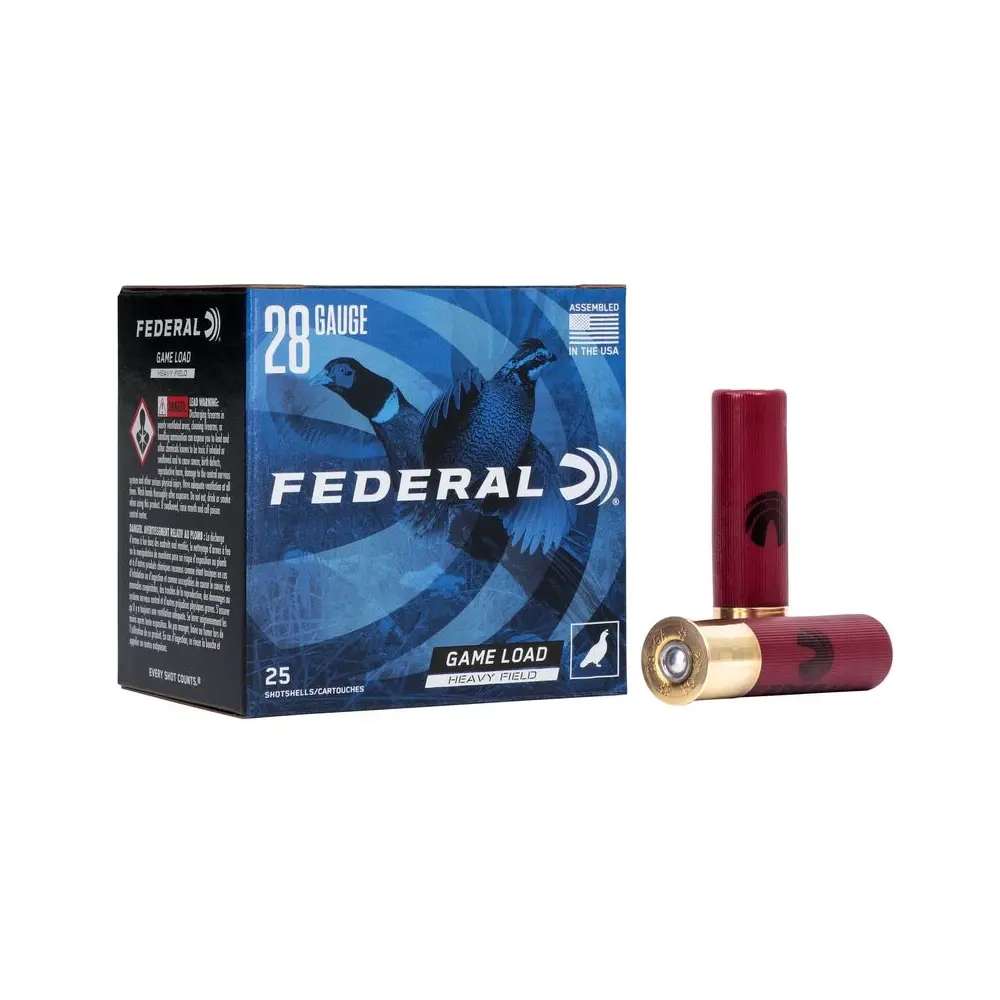 Federal Game Load Upland Heavy Field Ammunition - 28 Gauge, 5 Shot, 2 ...