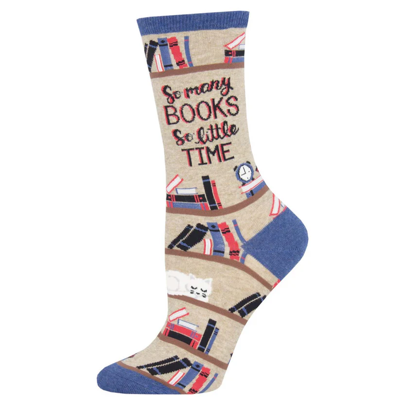 Sock Smith Time For A Good Book Cotton Crew Socks - Ramakko's Source ...