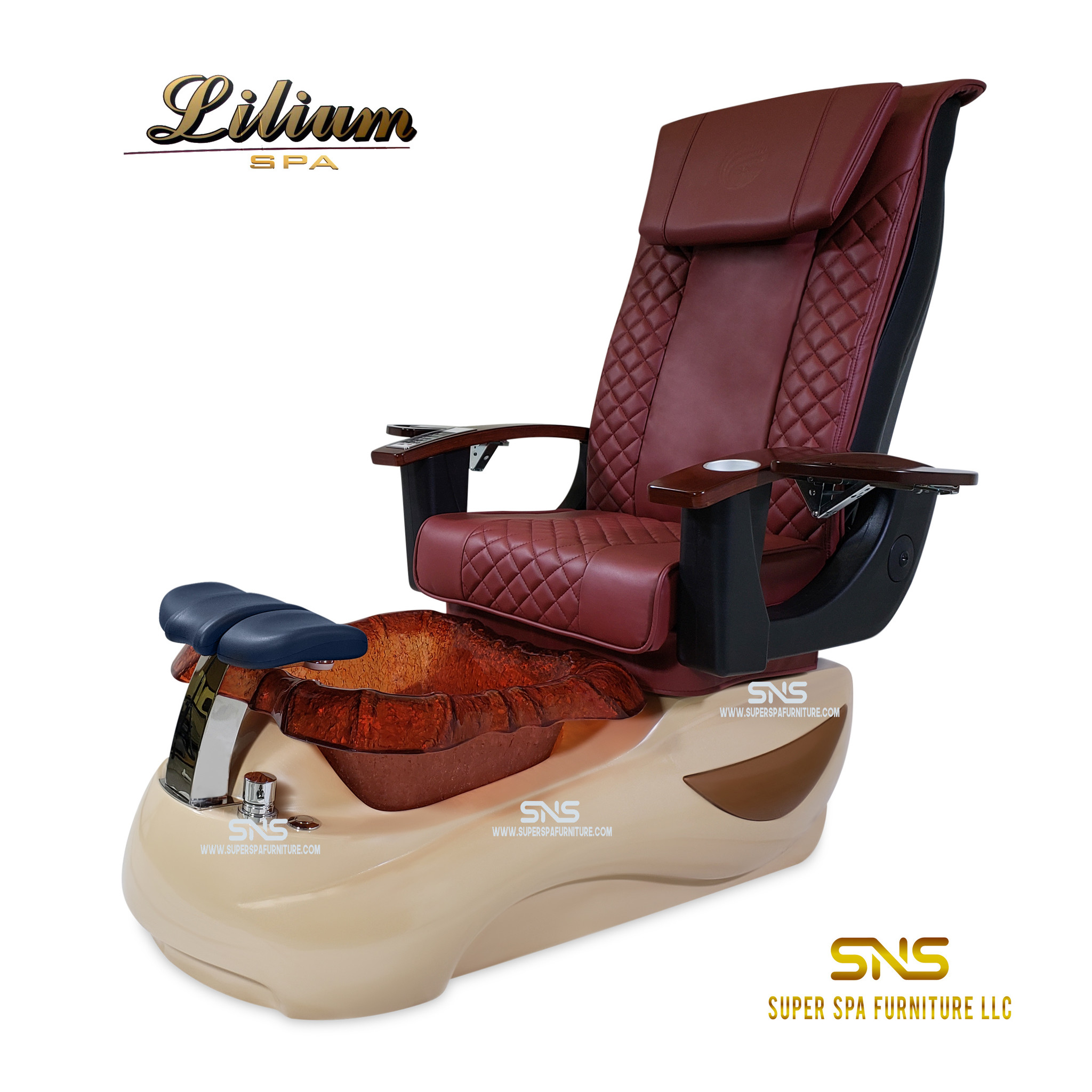 SNS Pedicure Chair S980 Lilium Spa Chair - Super Spa Furniture,LLC