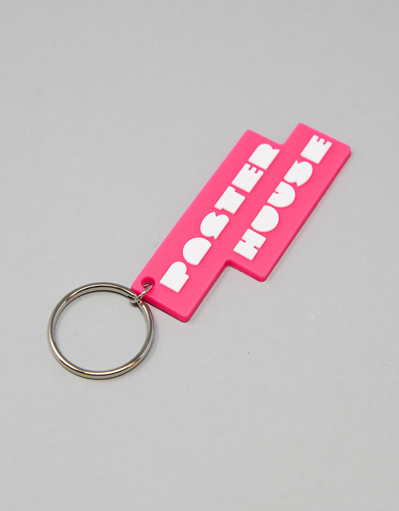 Poster House Logo Keychain Magenta - Poster House Shop