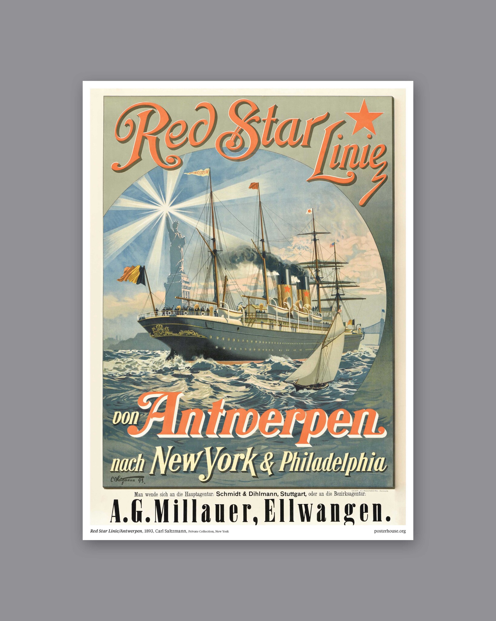 Red Star Linie Print - Poster House Shop