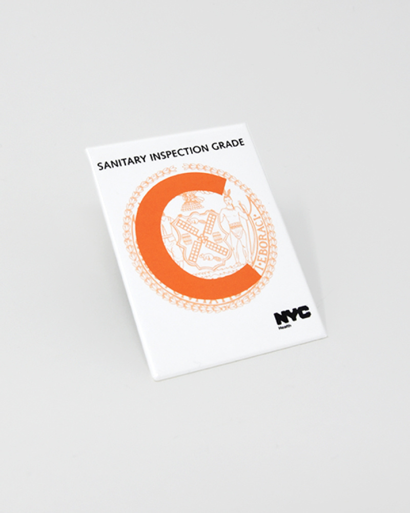 NYC Sanitary Inspection Grade C Magnet - Poster House Shop