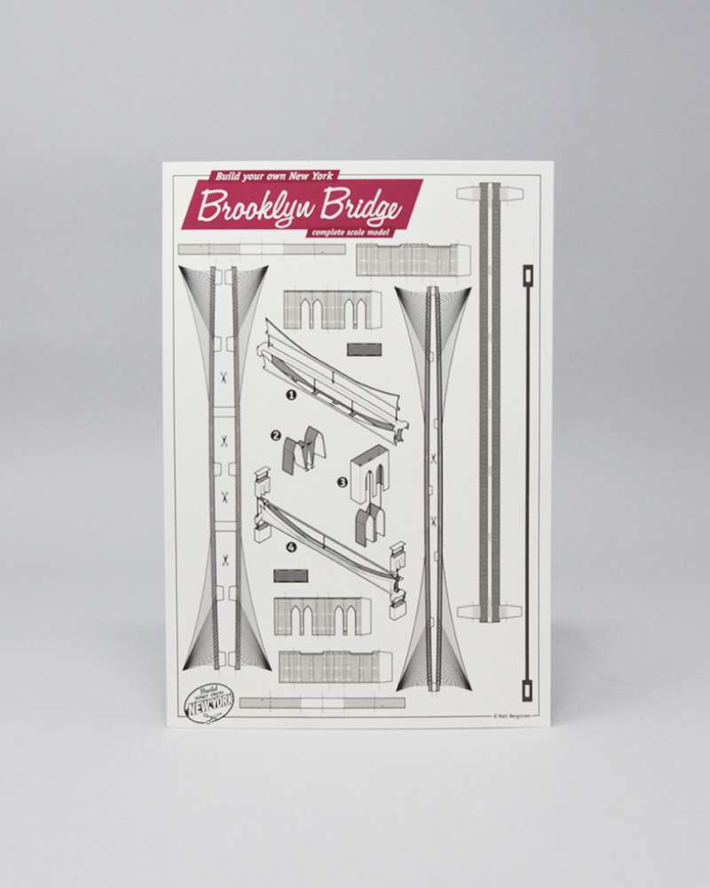 Build Your Own Brooklyn Bridge Postcard - Poster House Shop