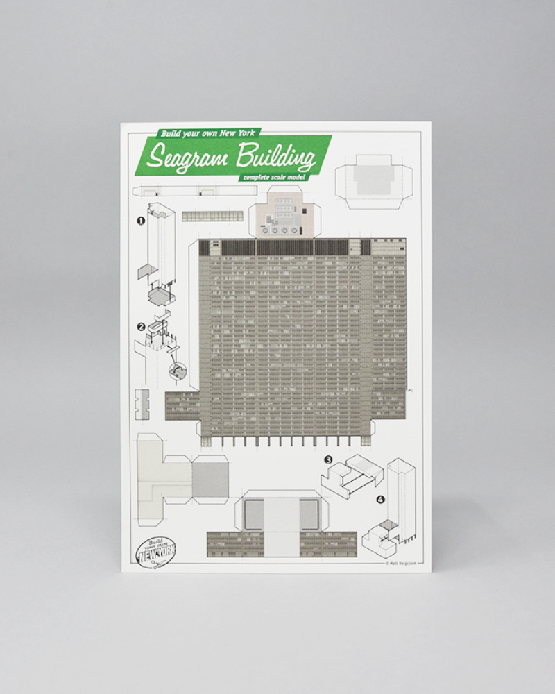 Build Your Own Seagram Building Postcard - Poster House Shop
