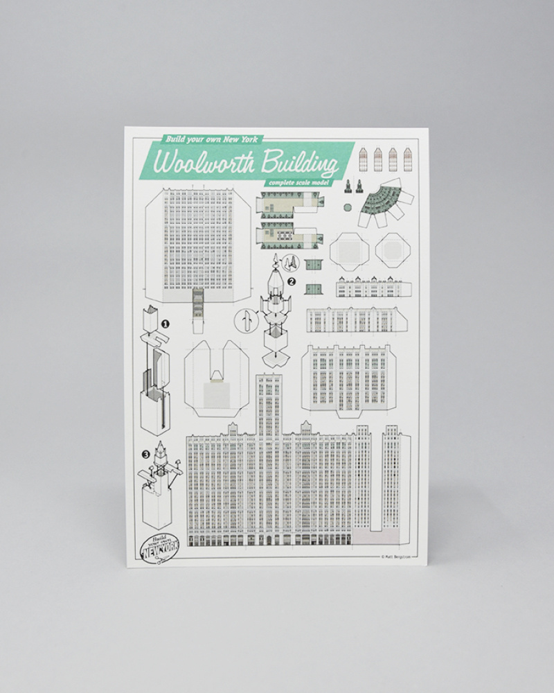 Build Your Own Woolworth Building Postcard - Poster House Shop