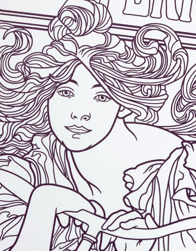 Alphonse Mucha Premium Coloring Book - Poster House Shop