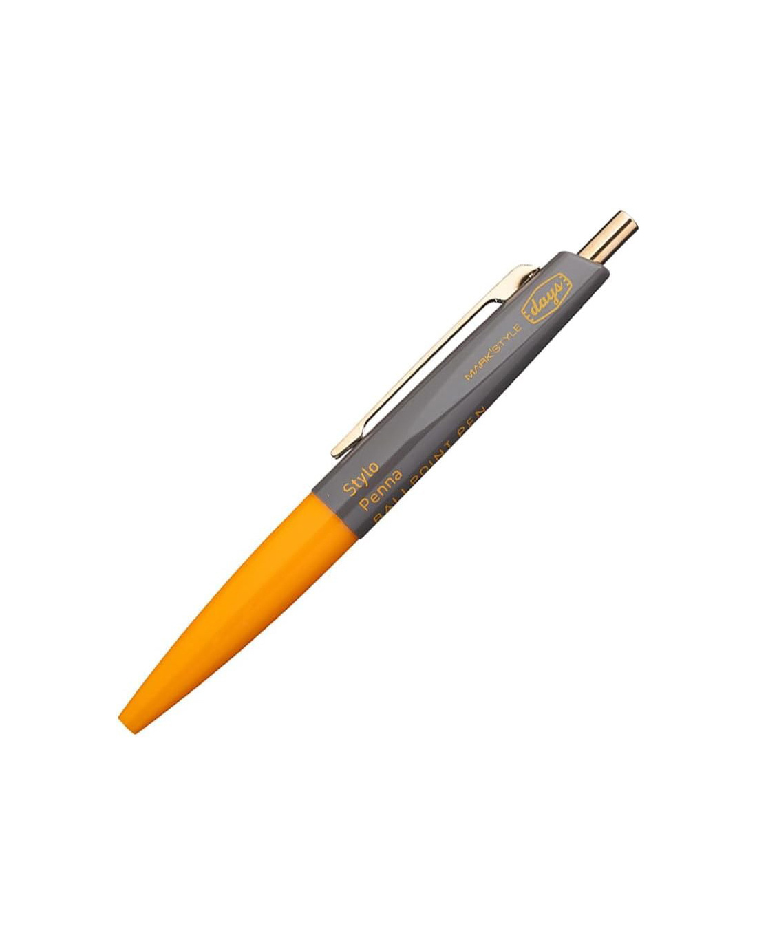 Days Mini Ballpoint Pen Orange/Gray - Poster House Shop