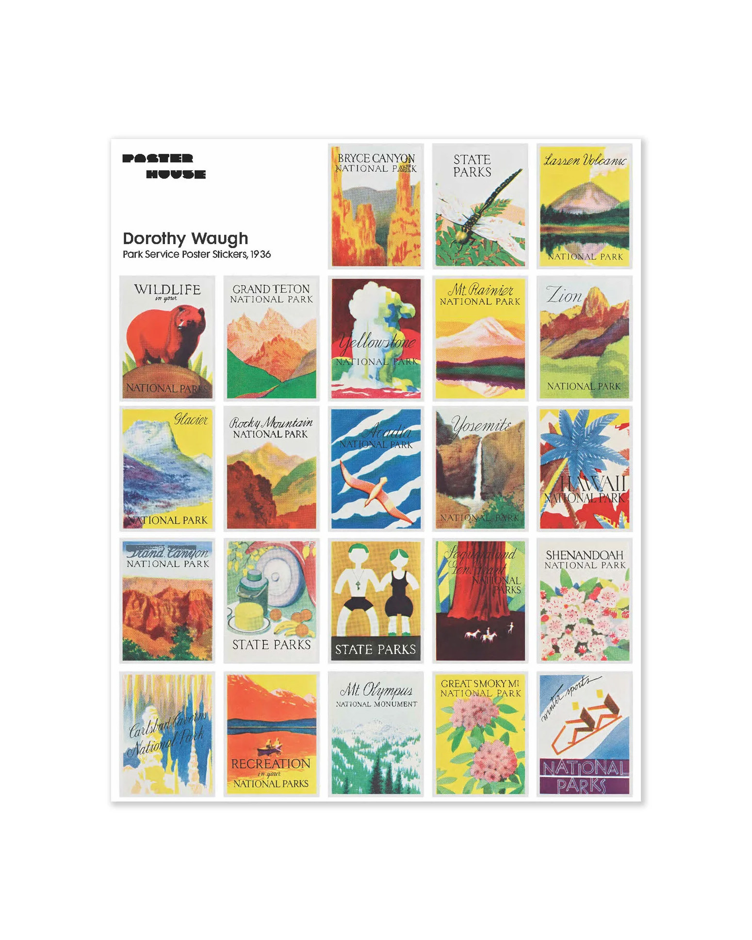 Dorothy Waugh Poster Stickers - Poster House Shop