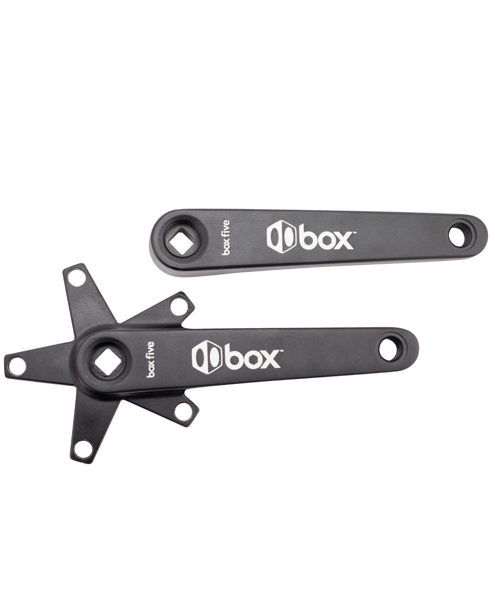 Box BOX FIVE COLD FORGED 3 PIECE SQUARE TAPERED CRANK 155MM BLACK - B&P ...