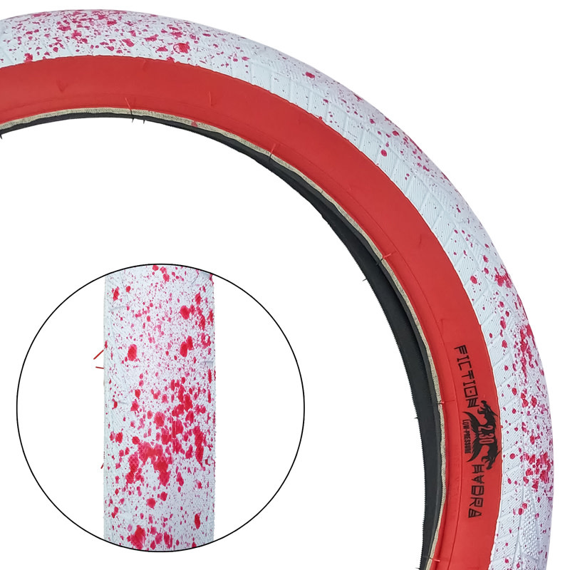 Stolen STOLEN HYDRA LP TIRE 20 X 2.4" WHITE/BLOOD SPLATTER - B&P Cycle ...
