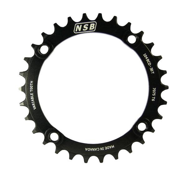 NSB NSB VARIABLE CHAINRING 4 BOLT 104BCD 30T BLACK - B&P Cycle and Sports