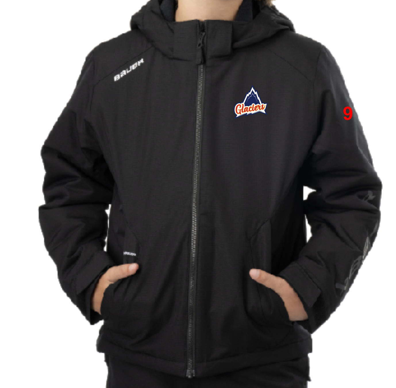 GLACIERS BAUER TEAM HEAVYWEIGHT JACKET BLACK SR - B&P Cycle and Sports