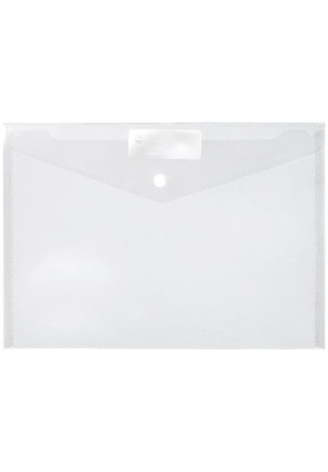 Document Envelope A4 PP With Press Stud Clear - BGGS P&F Uniform Shop
