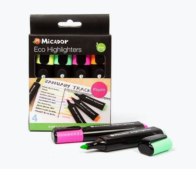 Highlighter - Micador Eco 4 Pack - BGGS P&F Uniform Shop