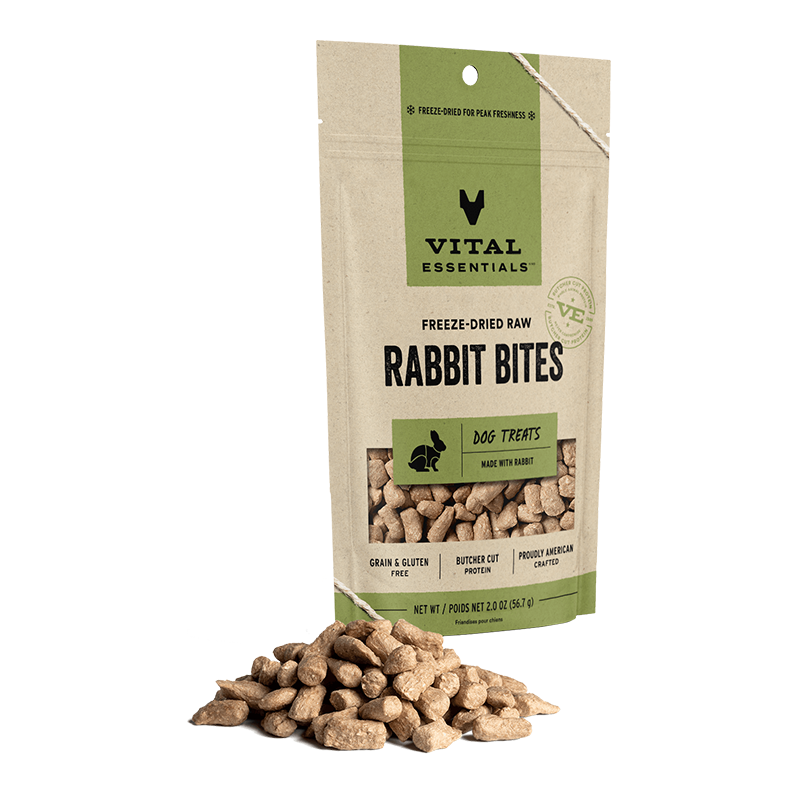 Vital Essentials Vital Essentials Freeze Dried Rabbit Bites Dogs Treats ...