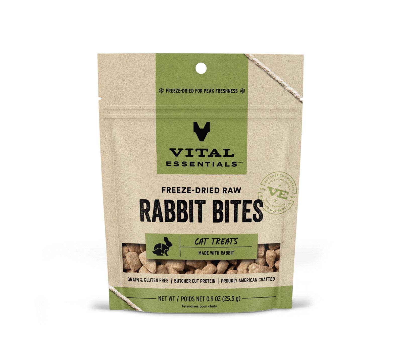 Vital Essentials Vital Essentials Freeze-Dried Rabbit Bites Cat Treats ...