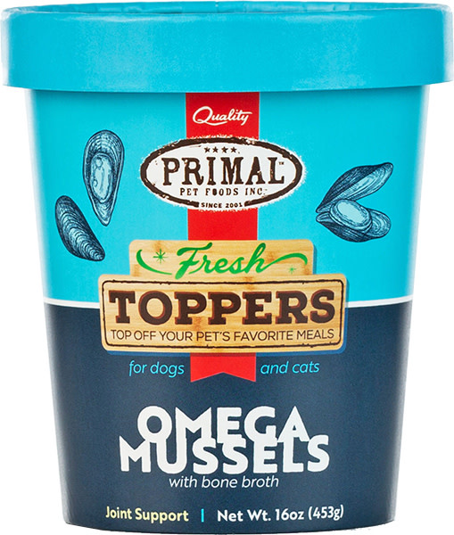 Primal Primal Frozen Fresh Toppers Omega Mussels Whole Food Supplement ...