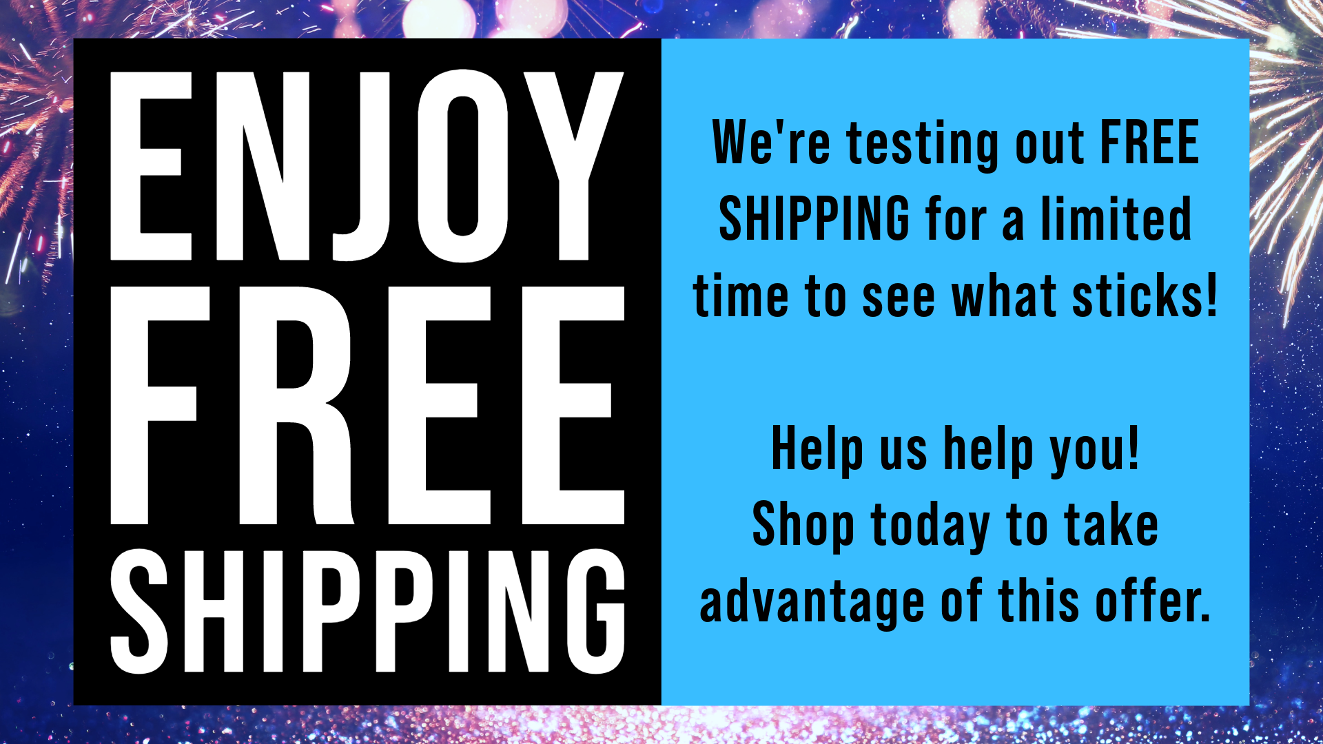 Blog - FREE Shipping for a Limited Time - The Adventure Begins
