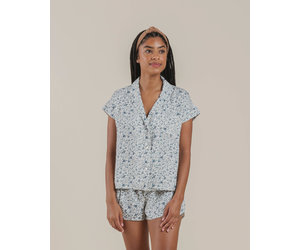 Women's Blue Floral PJ Set - Ivory/Blue Floral - Jack & Gray Kids