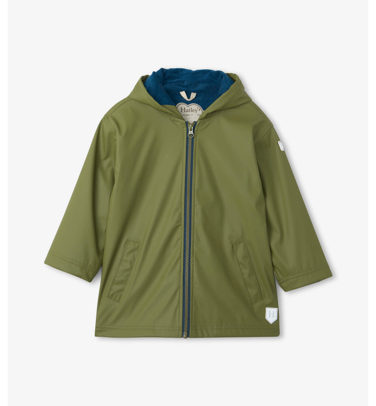 Forest Green Zip Up Splash Jacket - Jack & Gray Kids