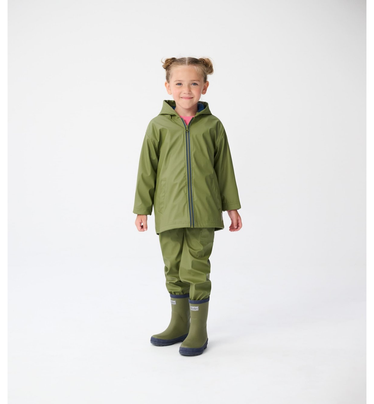 Forest Green Zip Up Splash Jacket - Jack & Gray Kids