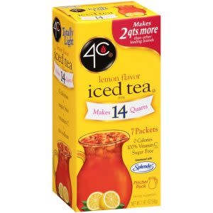 4C Drinks 4C Lemon Ice Tea Mix 7 pk Pitcher - Sugar Free & More