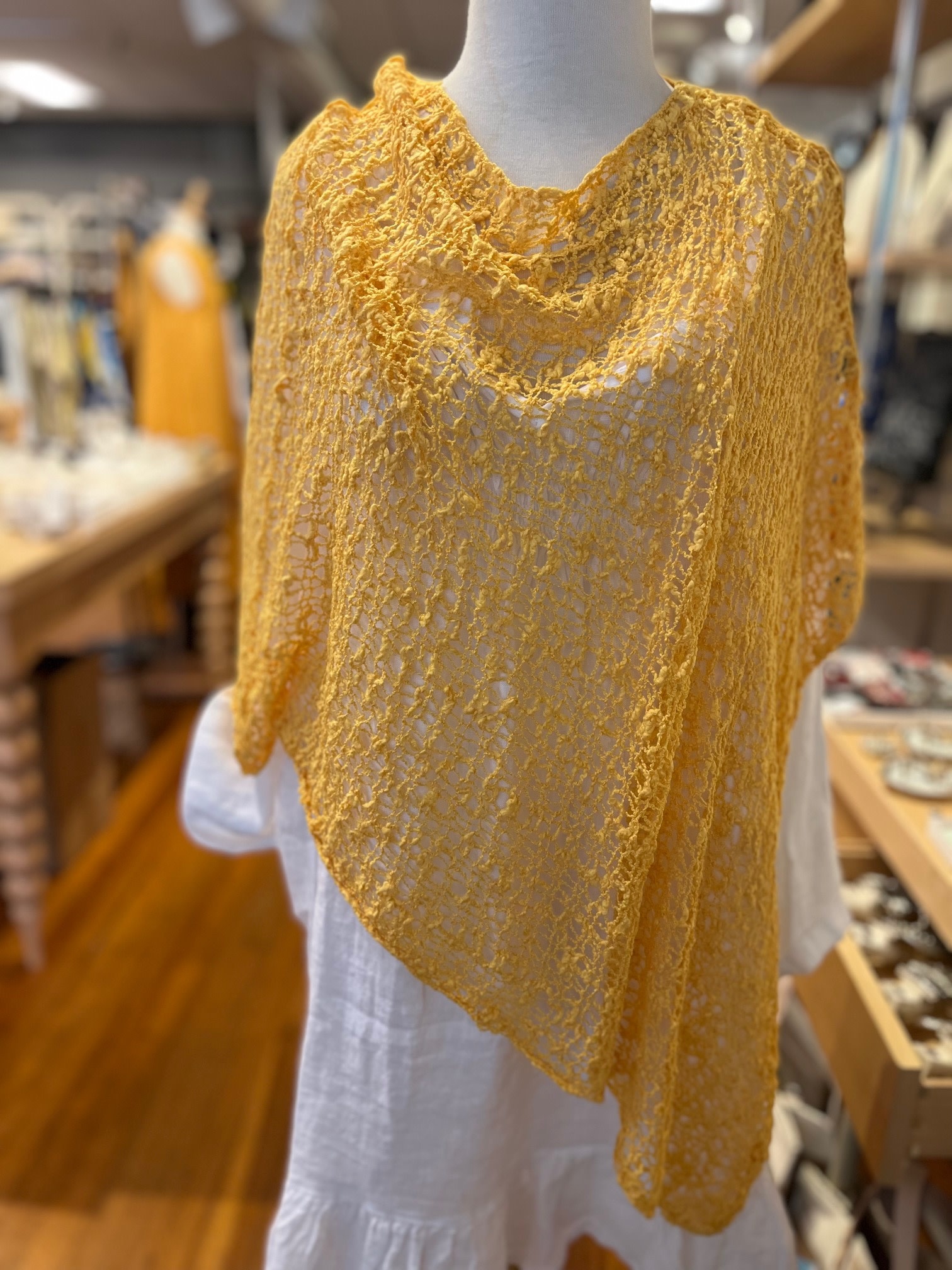 Lost River Imports Popcorn Poncho in Honey (81) - Molly's Meanderings