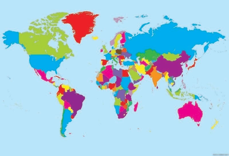 World Map Poly Chart - Tools 4 Teaching
