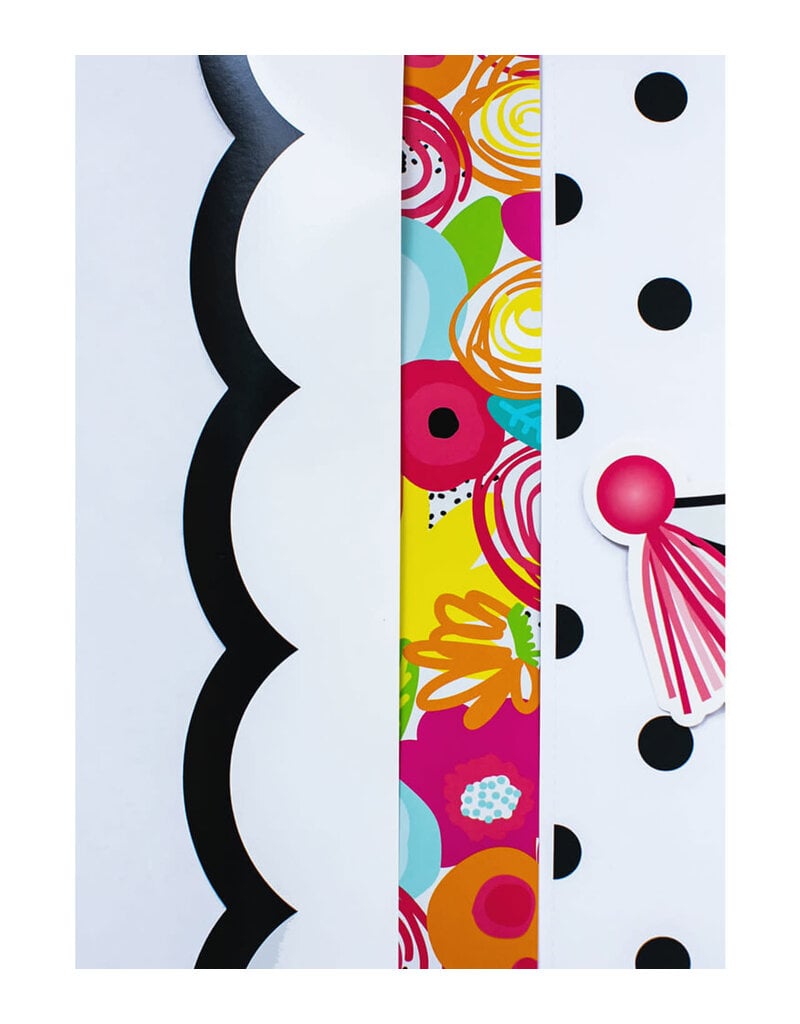 Black And White Polka Dot Bulletin Board Border