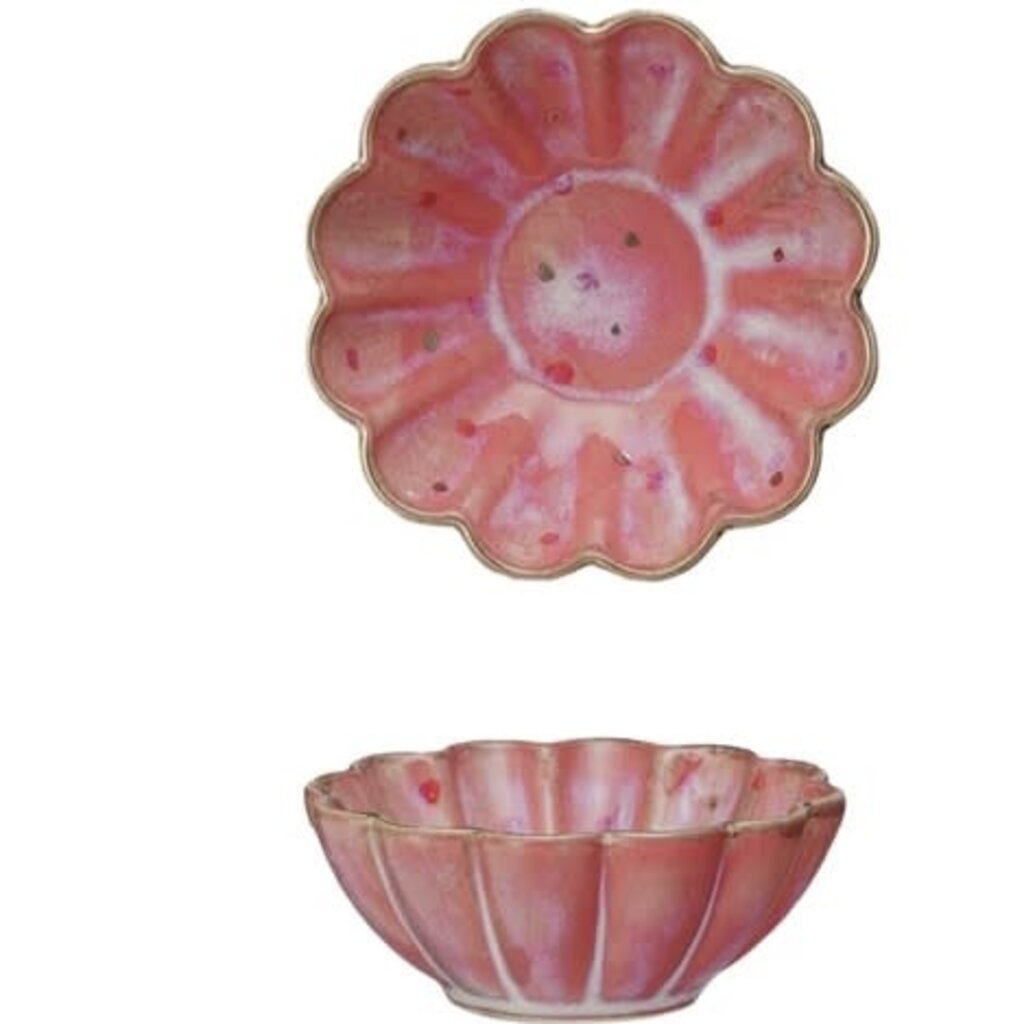 Stoneware Fluted Dish - Pink - Katherine Beck