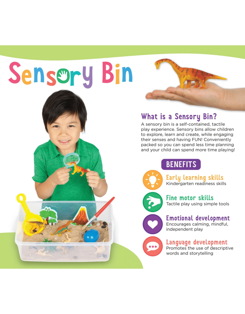 DINOSAUR SENSORY BIN - BrainyZoo Toys