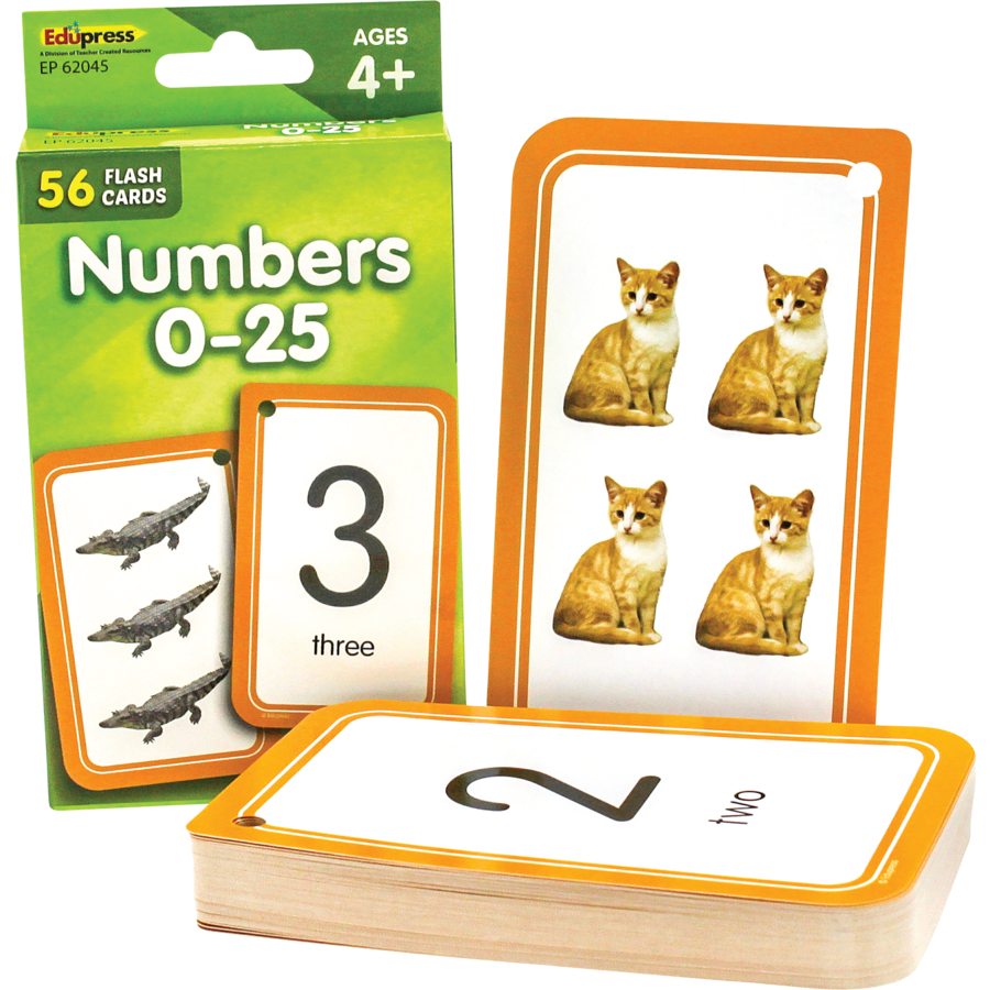 Numbers 0-25 Flash Cards - BrainyZoo Toys
